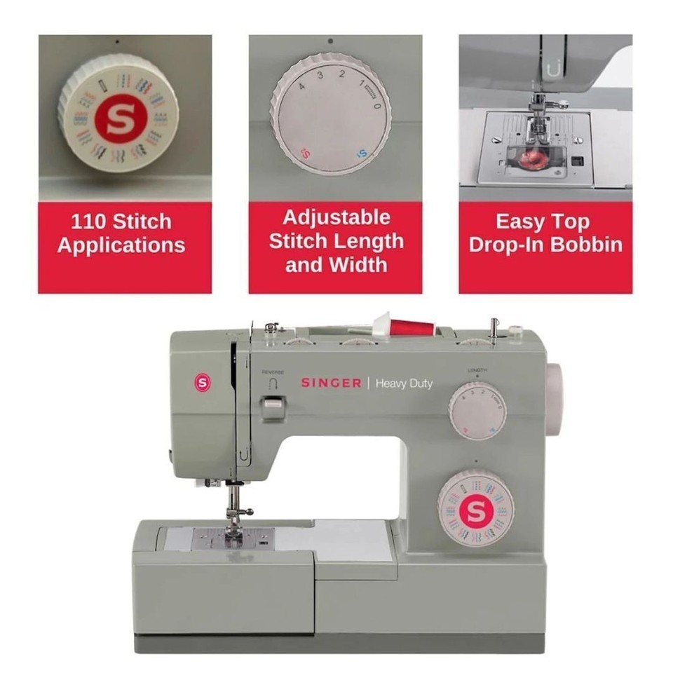 Singer Heavy Duty 4452 Gray Sewing Machine 37431885388| eBay