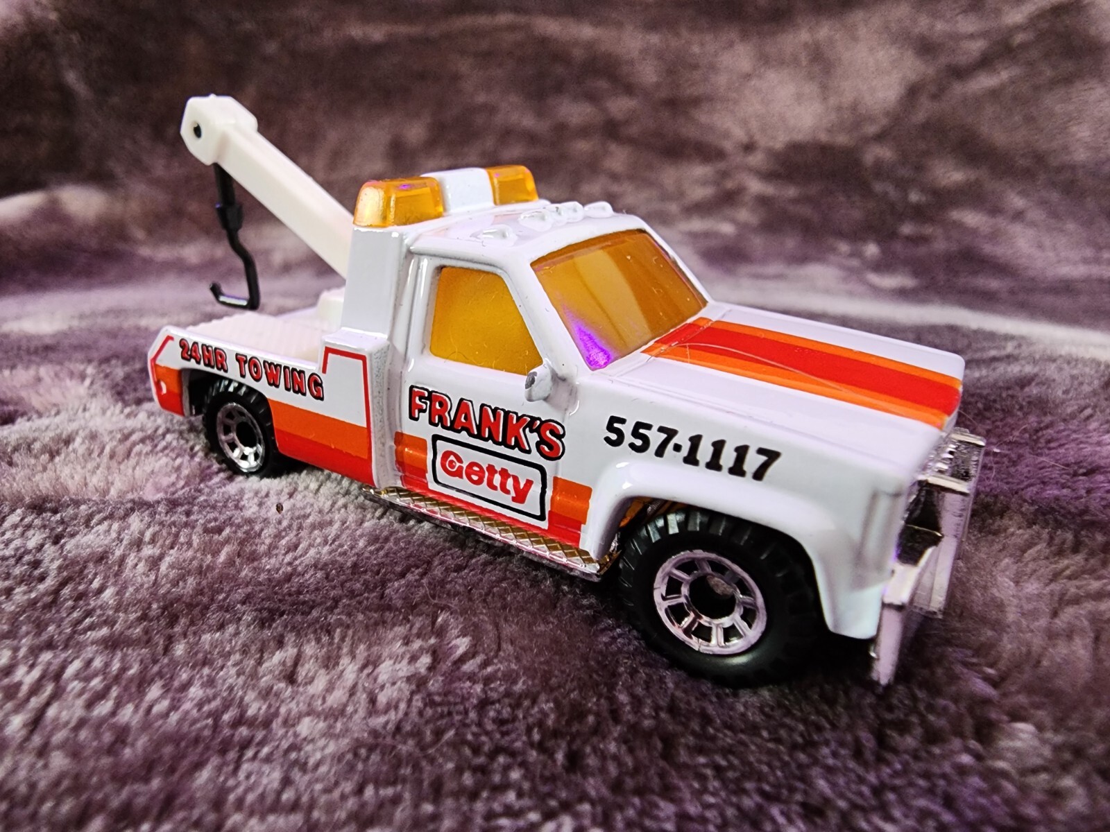 Matchbox 1987 GMC Tow Truck Franks Getty Wrecker White 1/72 Vintage ...