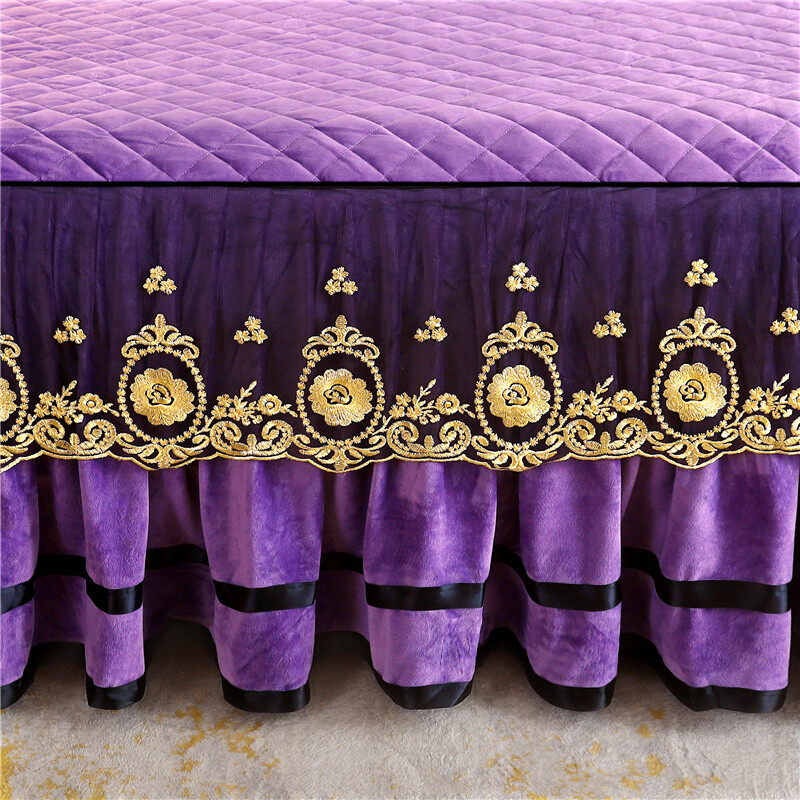 Solid Lace Velvet Bed Sheet Set Queen King Size Bedspreads Vintage ...