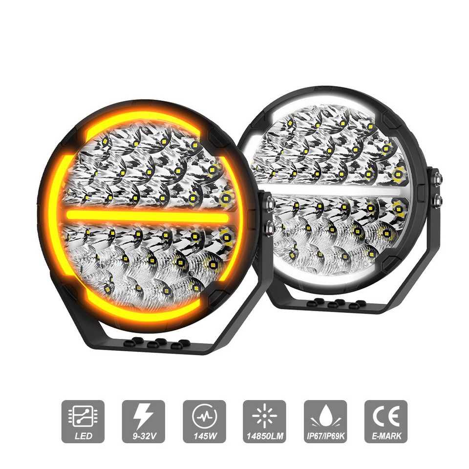 4/5/7/9inch LED Work Light Pods Spot Flood Combo Offroad Driving Fog ...