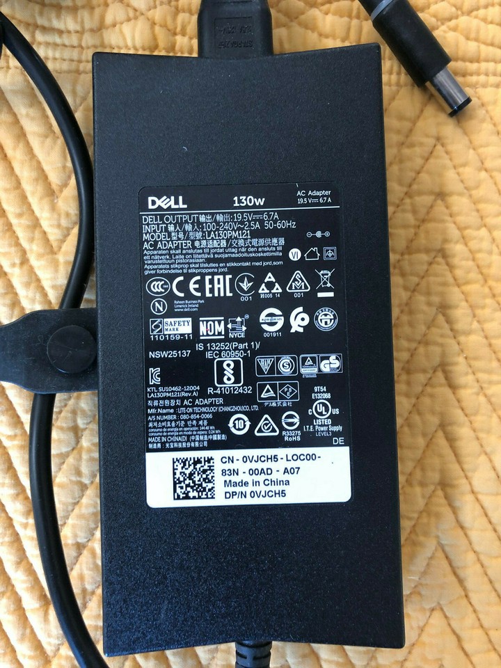 Genuine Dell 130W AC Adapter Power Supply LA130PM121 0VJCH5 | eBay