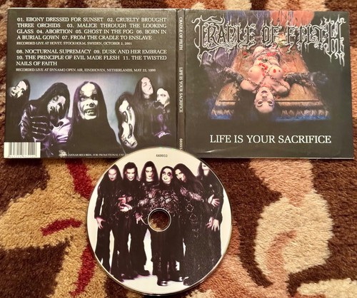 CRADLE OF FILTH “LIFE IS YOUR SACRIFICE” ULTRA RARE LIVE DIGIPAK CD | eBay