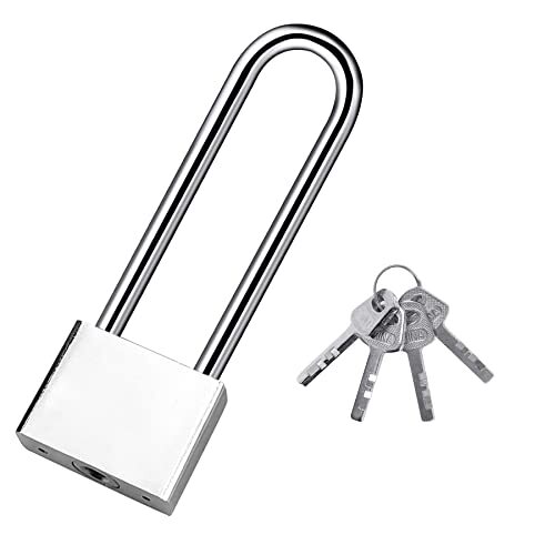 Lengthened Padlock with 4 Keys, 30mm/1.18Inch Long Shackle Padlock ...