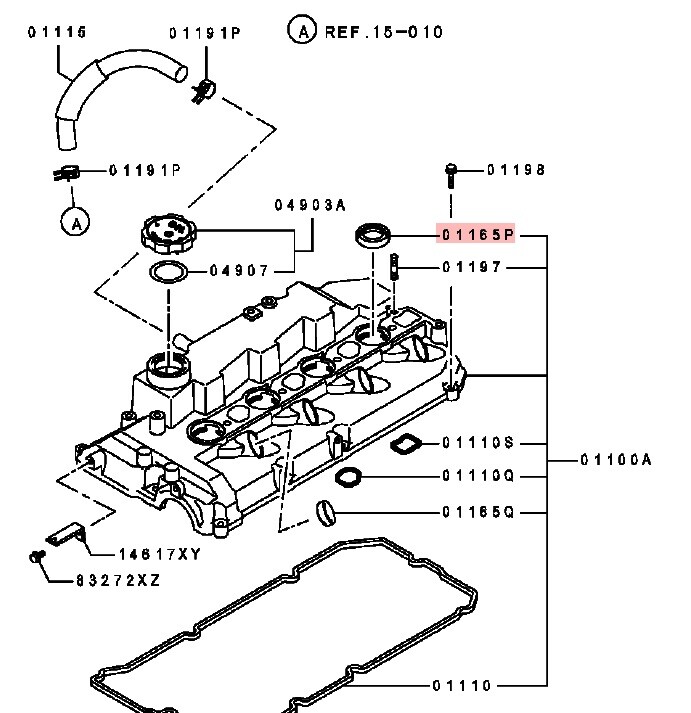 ROCKER COVER OIL SEAL MITSUBISHI L200 TRITON STRADA KK3T Series 6 2.5D ...