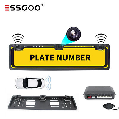 ESSGOO Number Plate Camera Holder Frame Car Reverse Rear Parking ...