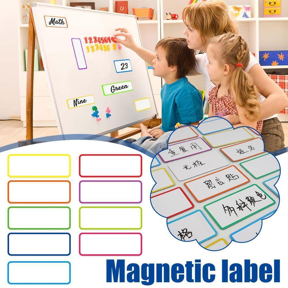 Magnetic Dry Erasable Labels Name Tags Plate Writable 7.9x2.9 c ...