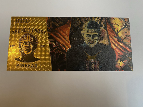 Pinhead Colour Hellbound Hellraiser Horror $100 Polycarbonate 24K Gold ...