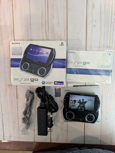Sony PSP Go Black PSP-N1001 System Console With USB Cable, Pre ...