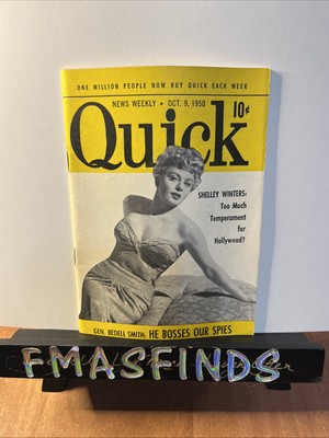 X3 1950 SHELLEY WINTERS October QUICK Magazine | eBay