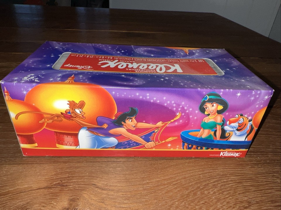 Kleenex Facial Tissues Box Limited Edition Disney Aladdin 2004 ...