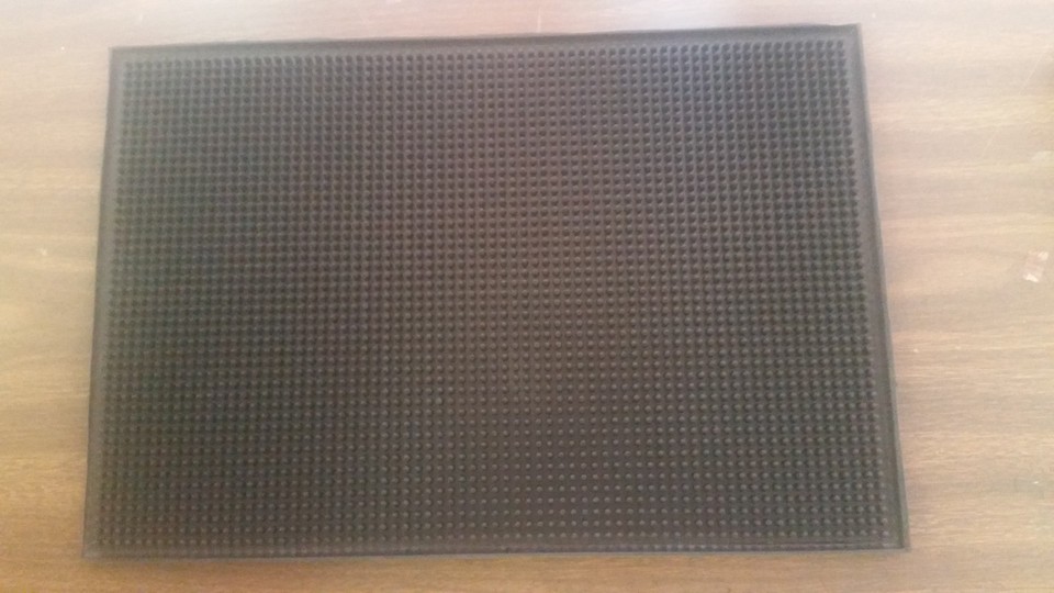 BAR MAT RUBBER COCKTAIL SERVER/WAITRESS SERVING MAT 17 1/2" x 12" x 1/2 ...