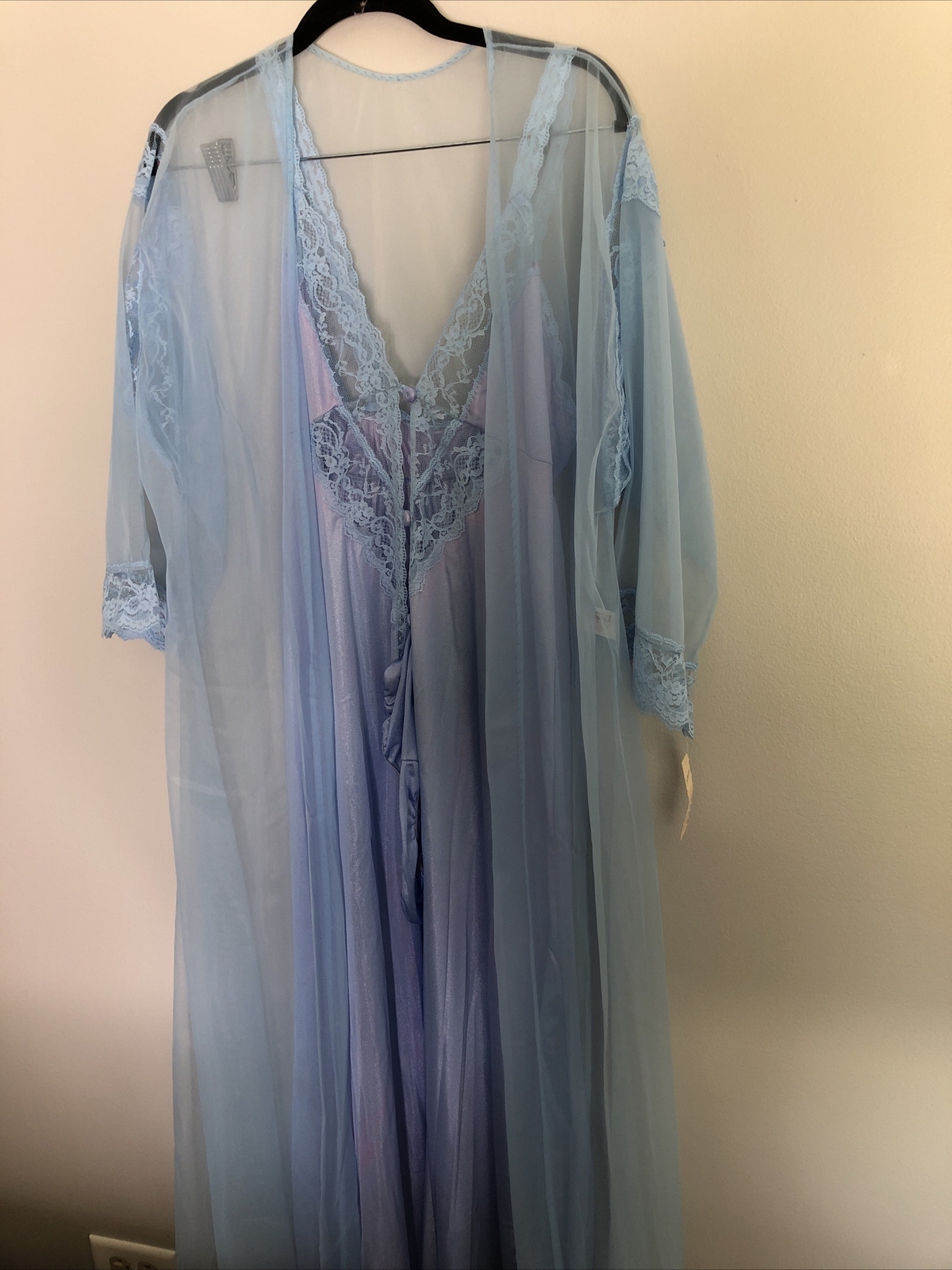Vintage 70s Fredericks of Hollywood Lace Sheer Linger… - Gem