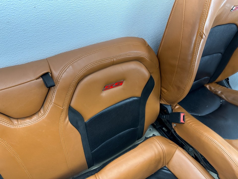 CHEVROLET CAMARO SS 16-19 OEM 2 TONE BROWN DOOR PANELS LEATHER HEATED ...