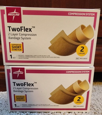 2 Medline TwoFlex 2-Layer COMPRESSION BANDAGE SYSTEM MSC6800 NIB | eBay
