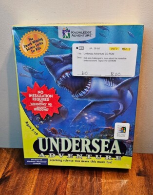 Undersea Adventure PC CD-ROM 1995 Knowledge Adventure 1995 NEW Big Box ...