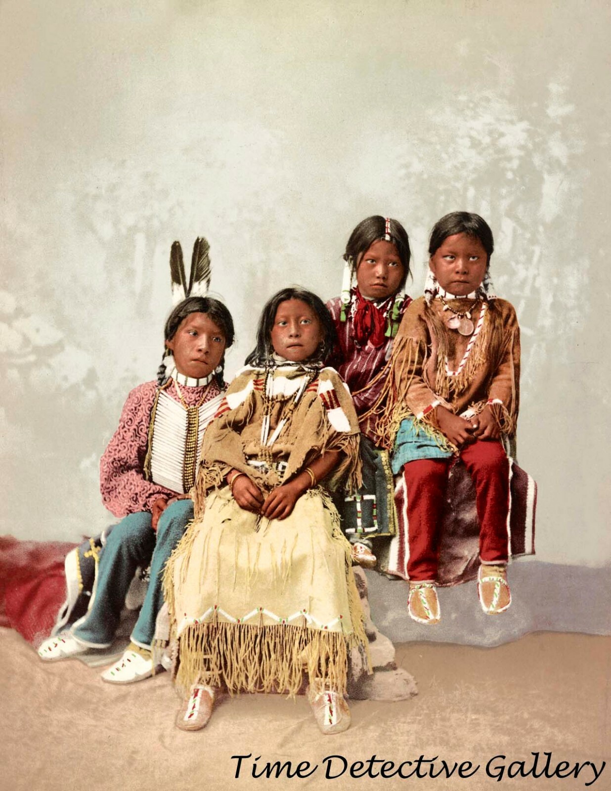 A Group of Native American Ute Children - 1899 -Historic Photo Print | eBay