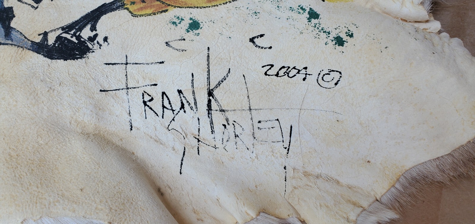 Frank Shortey Deer Hide Robe Painting Native American Little BIg Horn ...