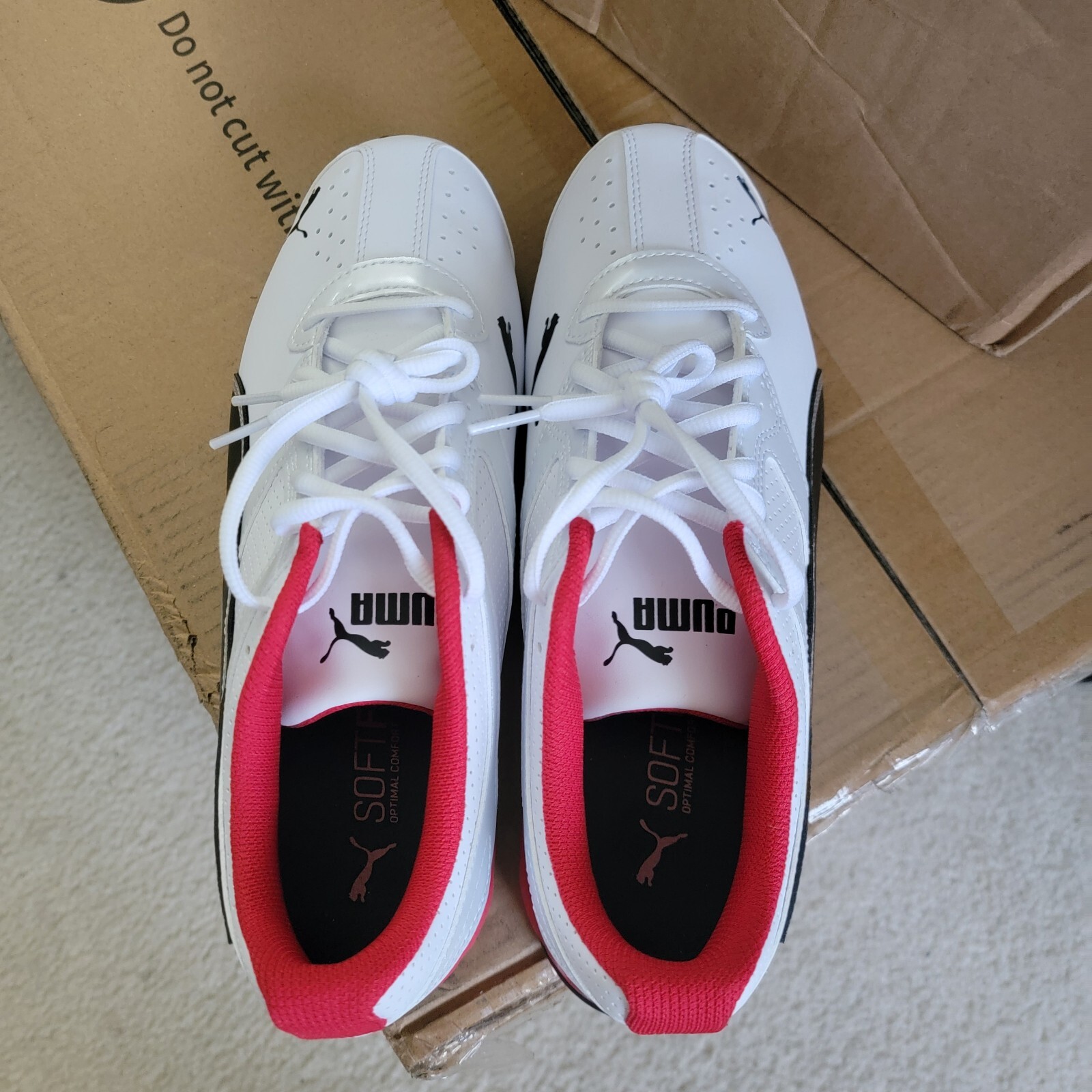 New Mens Puma Tazon 6 FM Sneakers Puma White-Puma Black-Puma Silver No ...