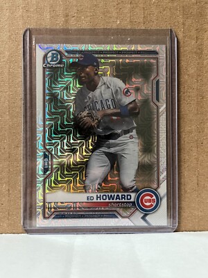 Ed Howard 2021 Mojo Refractor Bowman Chrome Prospect Card | eBay