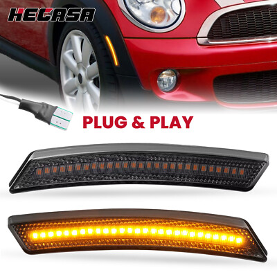 For Mini Cooper R55 R56 R57 R58 R59 R60 Front LED Fender Side Marker ...