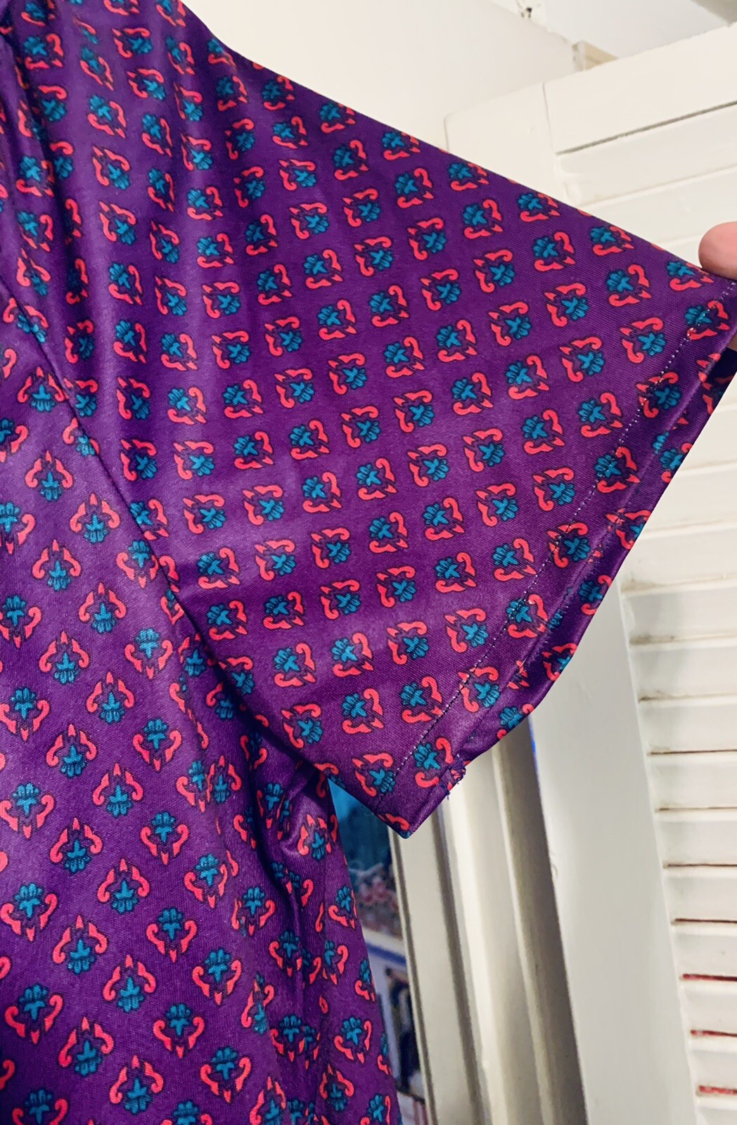 VINTAGE Hedy Lin Casuals Womens Dress XLarge Purple Hawaiian House ...