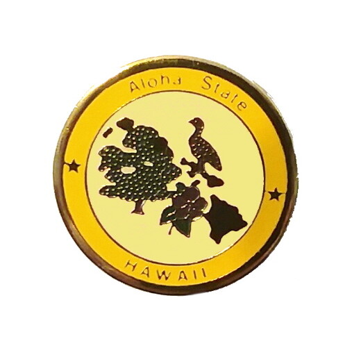 Hawaii Pins State of Hawaii Emblem Pin Travel Vacation Souvenir Pin ...