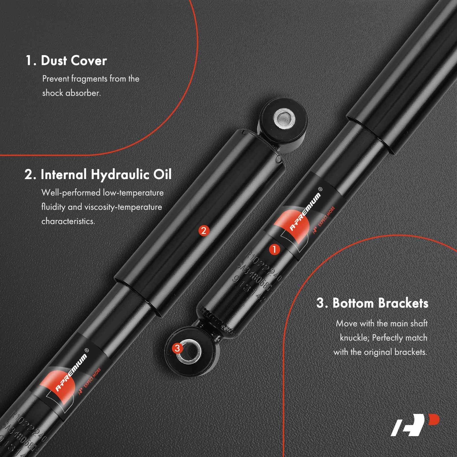 A-Premium Front & Rear Struts w/ Coil Springs Assembly for Fiat 500 ...