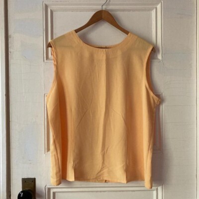 Notations Vintage Tank Top Yellow Size Large Polyester Minimalist ...