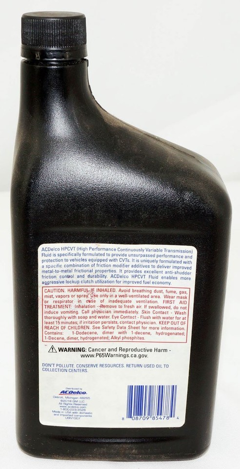 Genuine OEM ACDelco Continuous Variable Transmission HPCVT Fluid 1 Qt ...