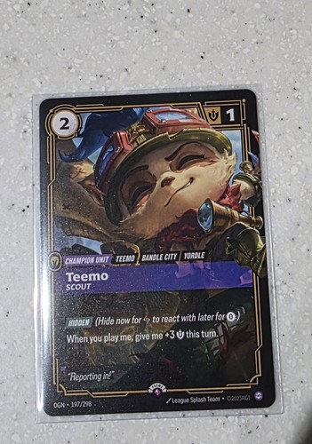 Riftbound TCG Teemo Scout Promo Card NM English 197/298 League Of ...