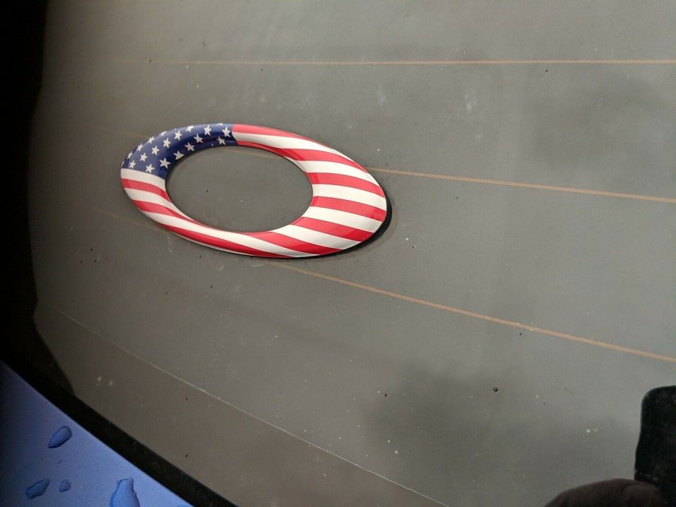 OAKLEY EMBOSSED UNITED STATES OF AMERICA USA FLAG METAL ICON STICKER ...
