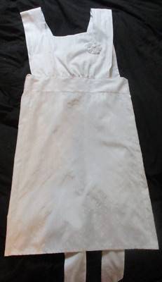Handmade Amish Mennonite Plain Clothing Bib Apron White S/M w 32 L37 | eBay