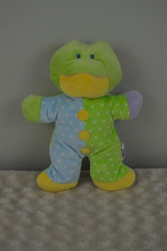 Baby Ganz Snuggles Frog Plush Stuffed Animal Toy Rattles Blue Green ...