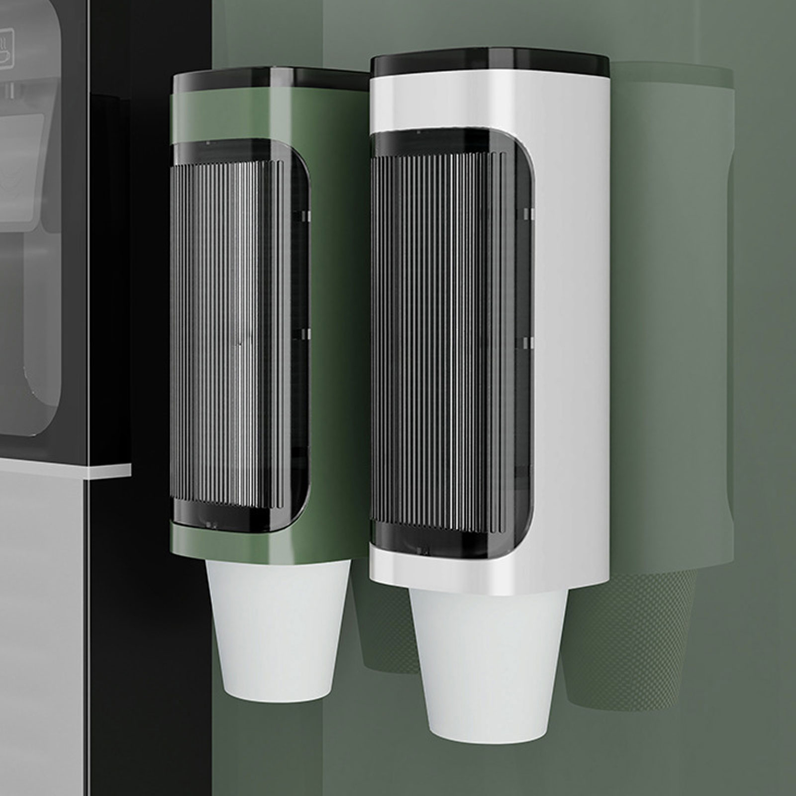 Automatic Plastic Cup Holder Disposable Cup Rack Dust-proof Paper Cups ...