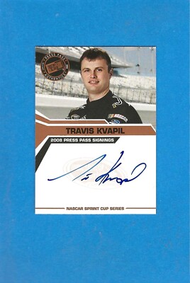 2008 Press Pass NASCAR Signings Travis Kvapil Auto Autograph | eBay