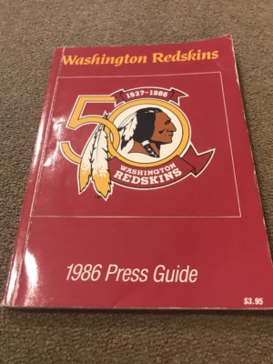 Vintage 1986 WASHINGTON REDSKINS PRESS GUIDE NFL Football Book (JL) | eBay
