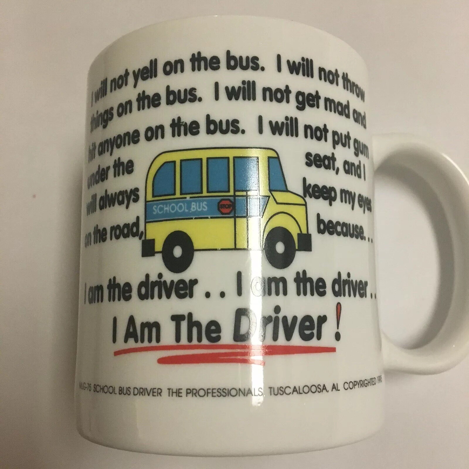 Vintage Coffee Mug School Bus Driver Gift Funny Thank You “I Am The Bus ...