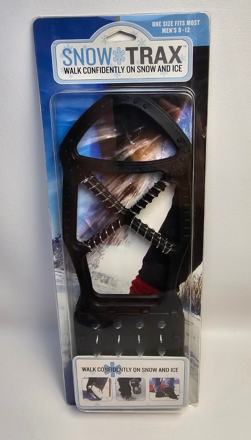 Snow Trax Traction Cleats Grips Mens 8-12 Black - Walk Confidently On ...