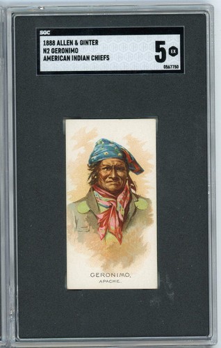 Graded 1888 Allen & Ginter American Indian Chiefs N2 Geronimo Tobacco ...