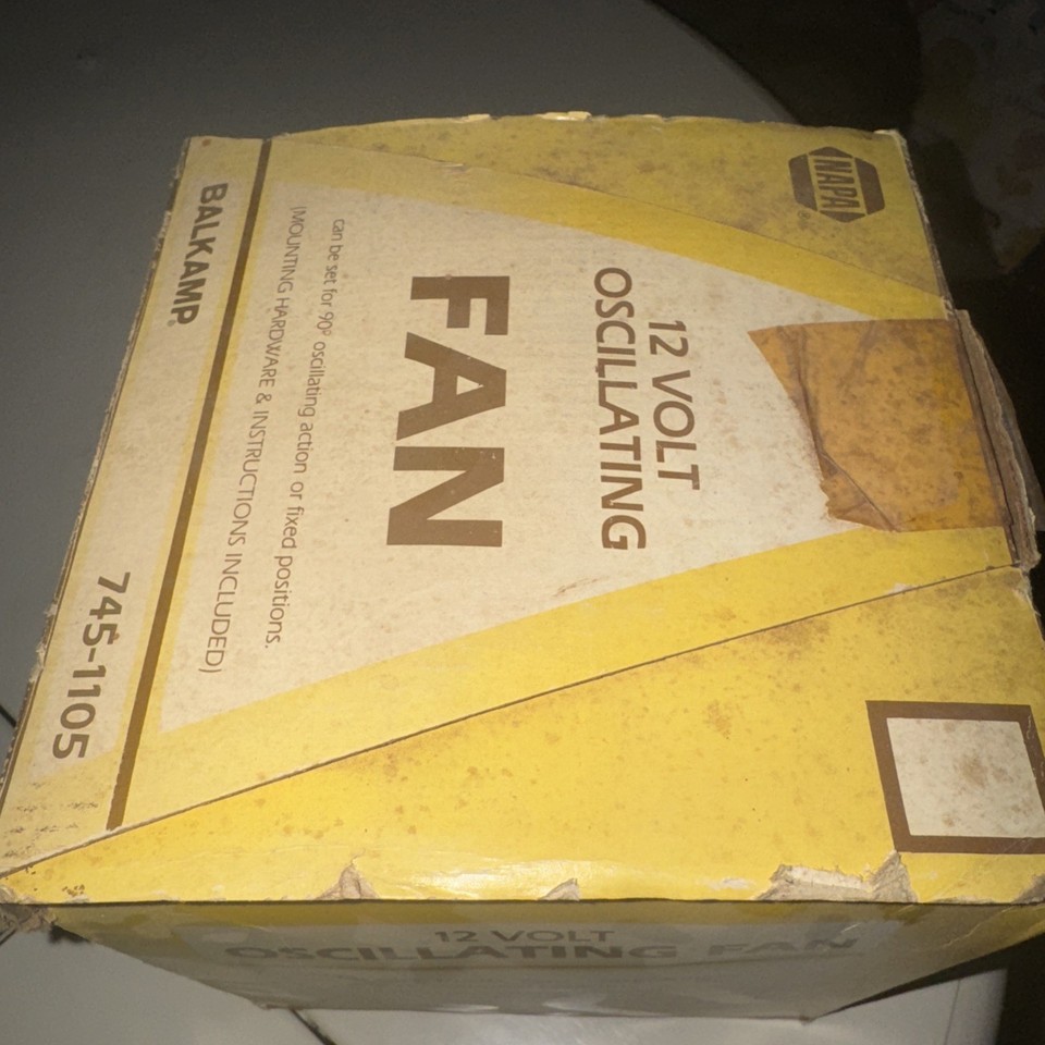 Vtg Napa 12 volt oscillating fan Auto RV Truck Farm 6” 745-1105 | eBay