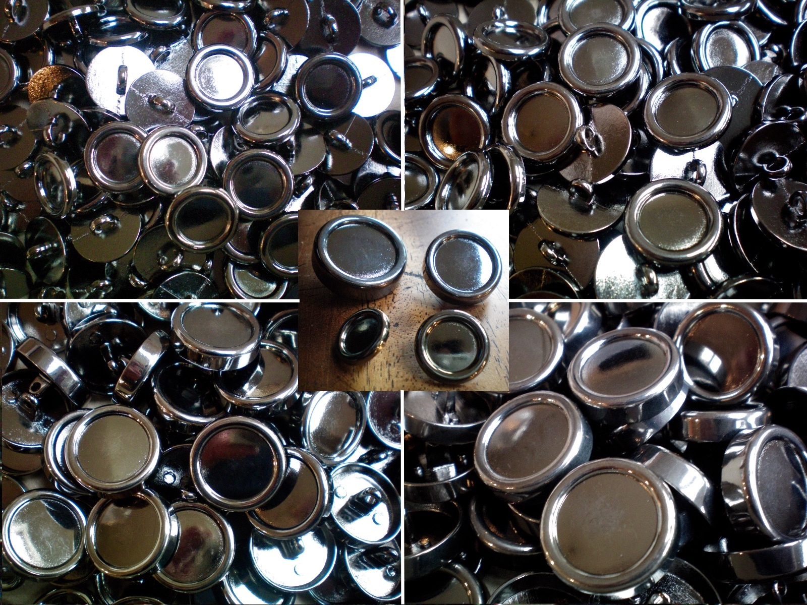 15mm 18mm 23mm 28mm Gunmetal Grey Dark Silver Metal Shank Buttons (MB85 ...