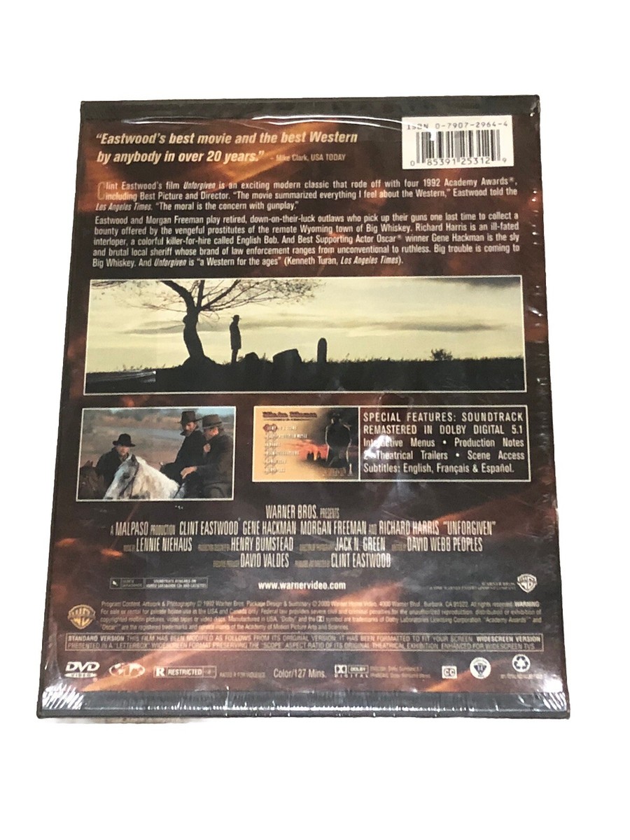 Unforgiven Dvd Clint Eastwood Gene Hackman Morgan Freeman