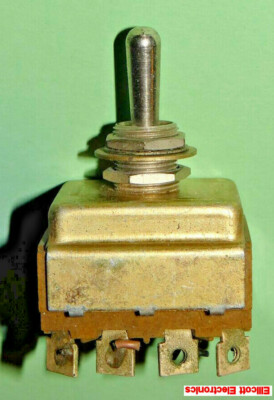 4PDT High Power Toggle Switch Rated 28V 20A 28 Volts 20 Amperes ON/ON ...