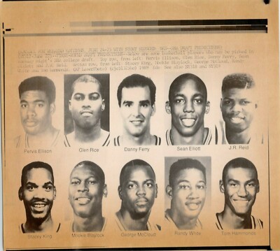 1989 NBA First Round Draft Predictions 7.5x8.5 AP Photo Leaf Desk Press ...
