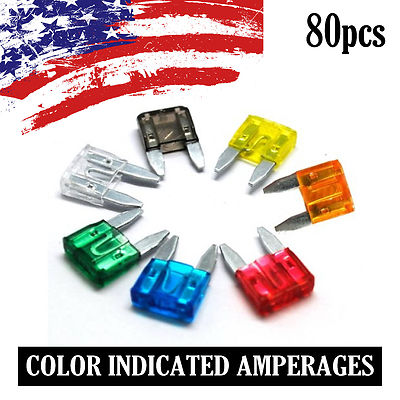 80 Auto Car Truck APM ATM Mini Blade Fuse 5/ 7.5/ 10/ 15/ 20/ 25/ 30 ...