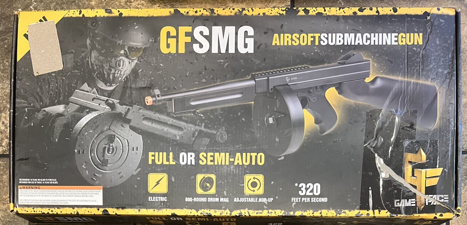 Game Face ASRGTH Gfsmg Electric Full/Semi-Auto Submachine Gun – Airsoft ...