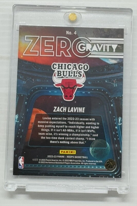2022-23 NBA Hoops Zach Lavine Zero Gravity Artist Proof Gold #7/10 ...