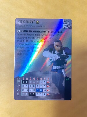 Heroclix Nick Fury Legacy Card L086! Avengers 60th Anniversary ...