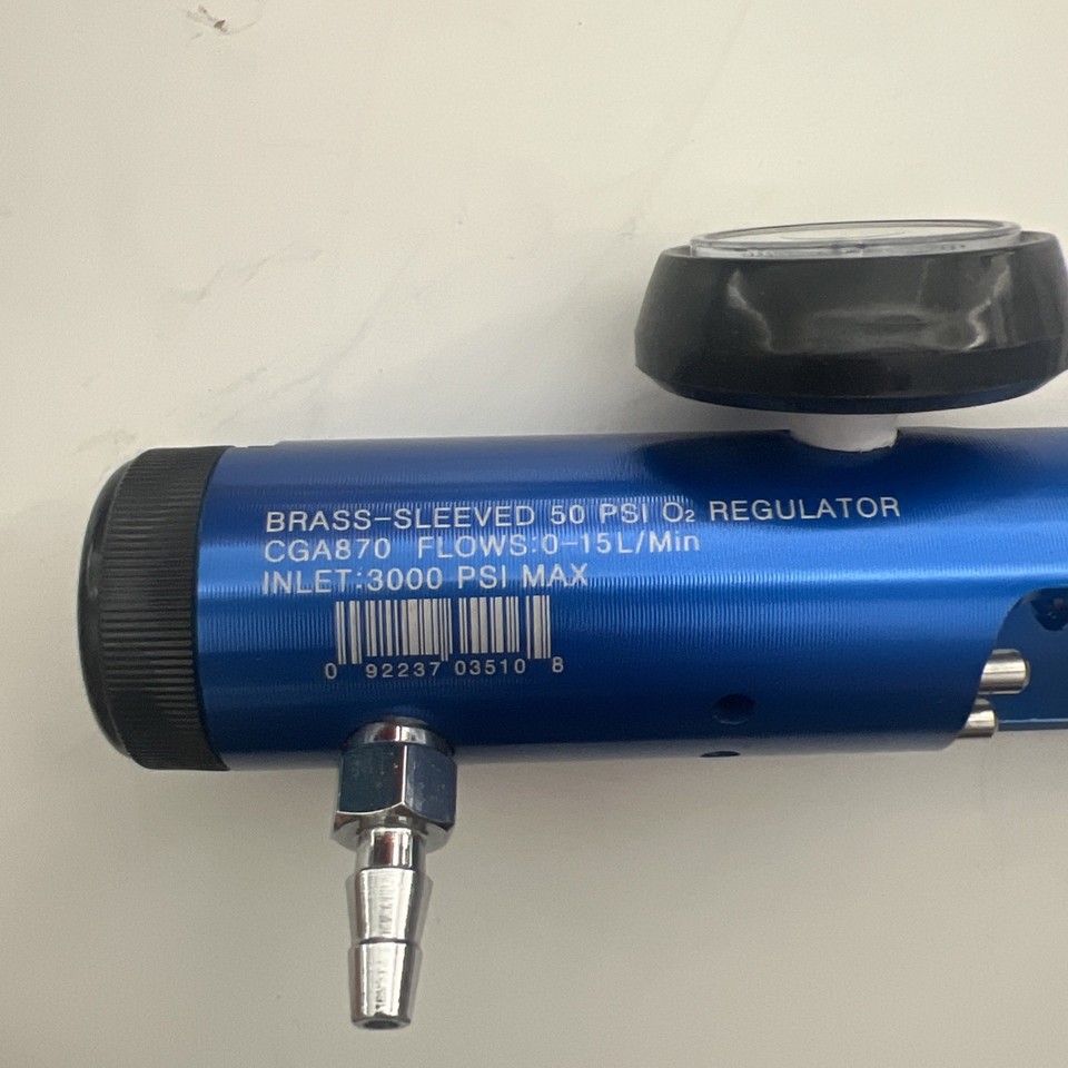 Portable Medical oxygen tank regulator Blue CGA870 | eBay