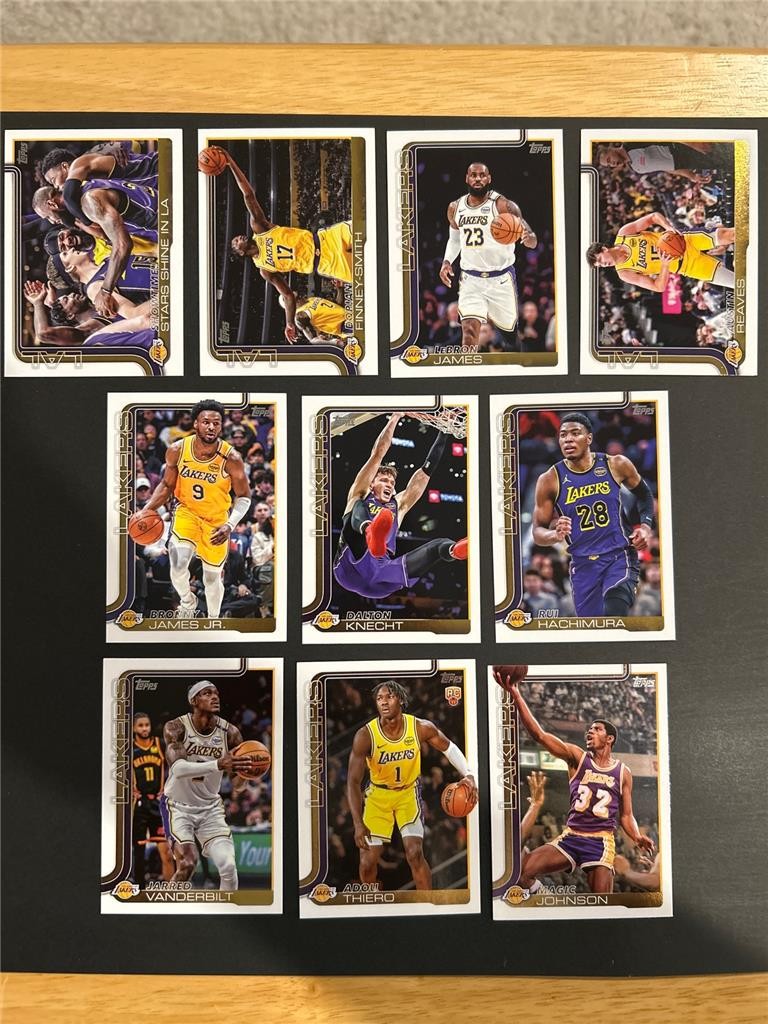 2025-26 Topps Basketball Los Angeles Lakers Team Set 10 Cards | eBay